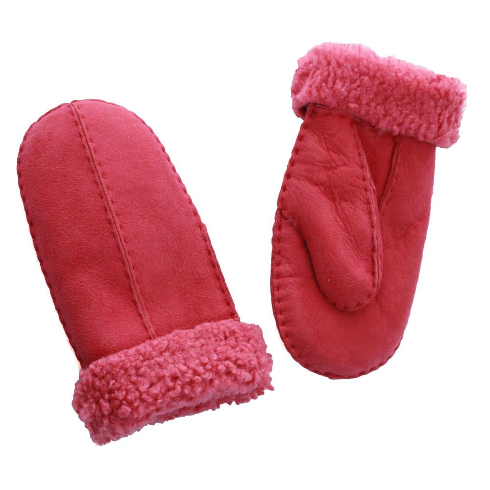 Junior Child's Sheepskin Mitten - Pink – Sheepskin World