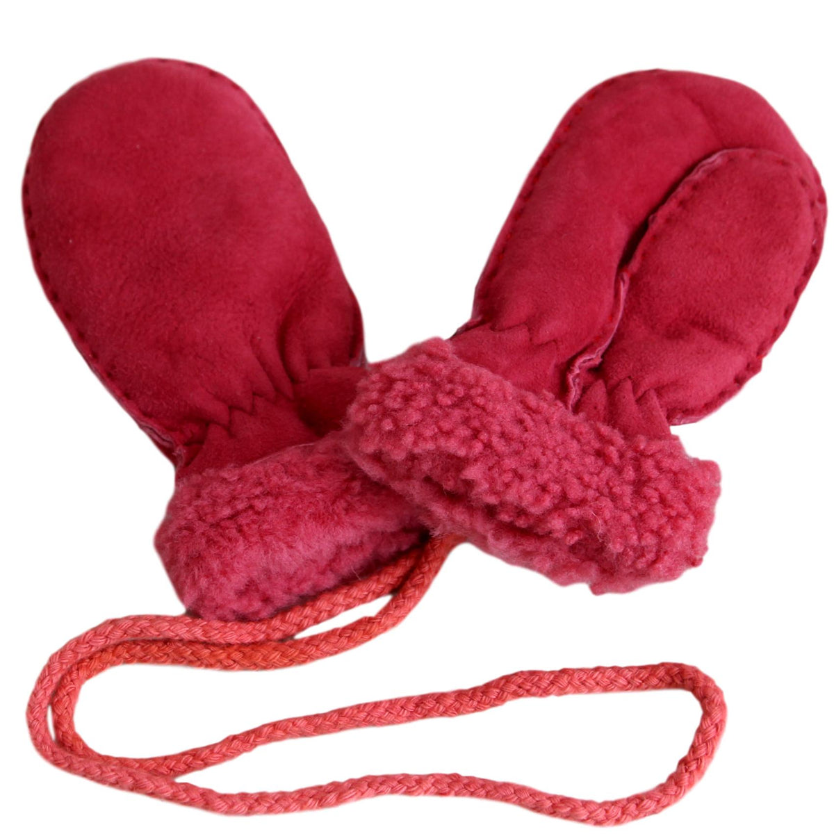 Childrens' Sheepskin Mitten With Cuff - Pink – Sheepskin World